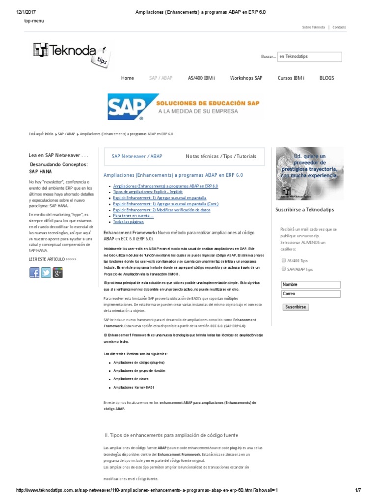 Ehhancement Sap | PDF | Sap Se | Programa de computadora