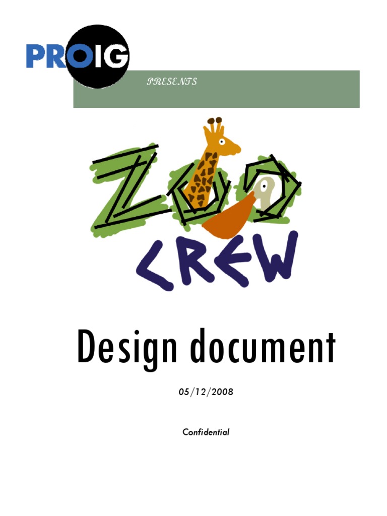  Game Design Doc Example PDF Zoo Leisure