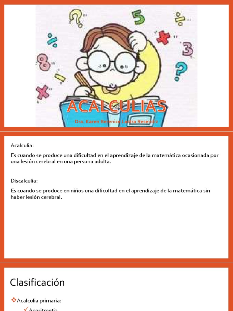 8 Acalculia | PDF | Afasia | Sistema nervioso