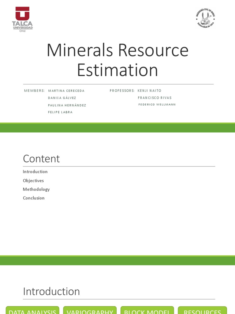 Minerals Resource Estimation: Members | PDF | Outlier | Data Analysis