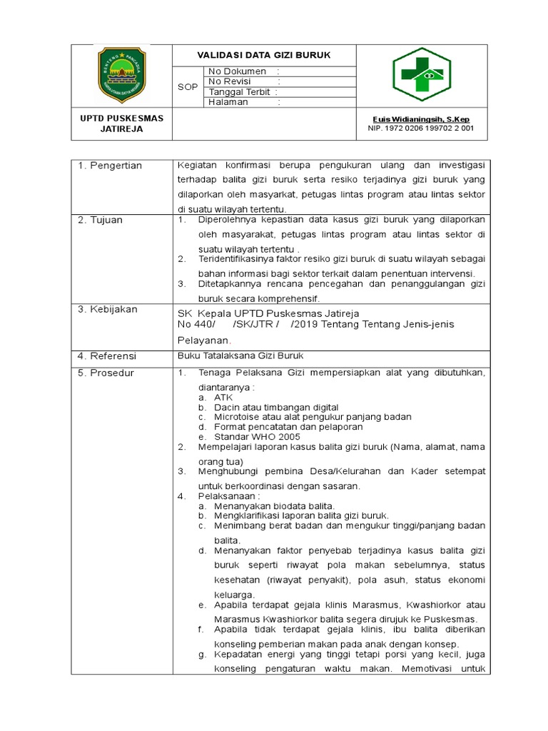 Validasi Data Gizi Buruk Balita | PDF | Kesehatan Holistik