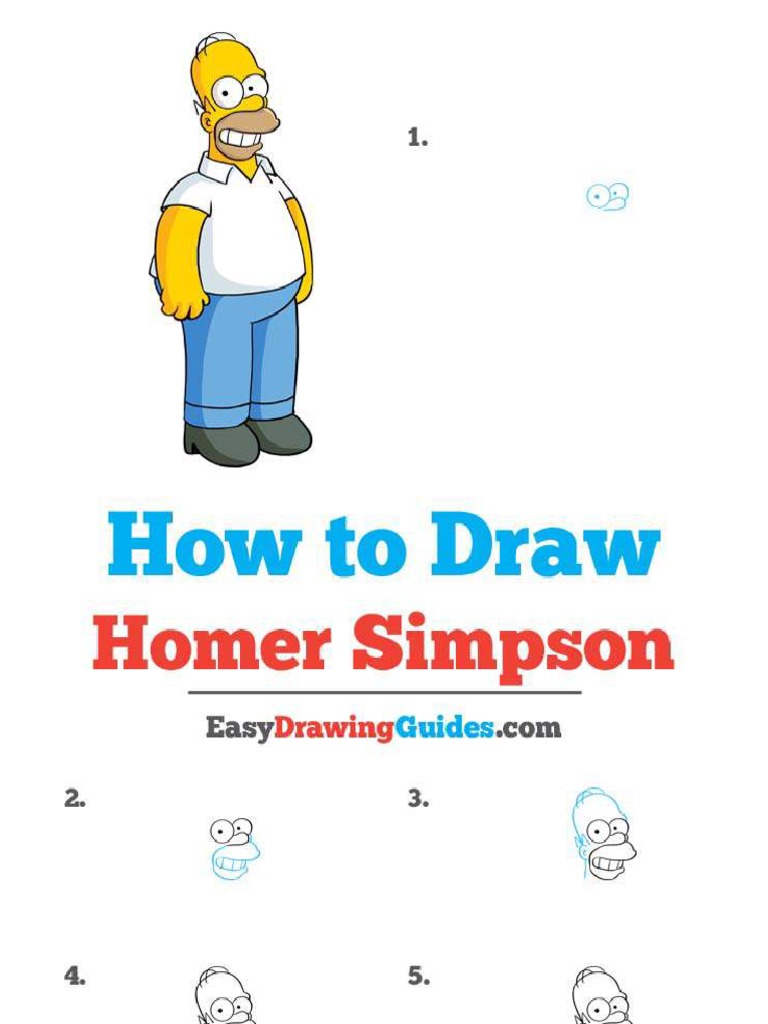 How To Draw Homer Simpson PDF | PDF