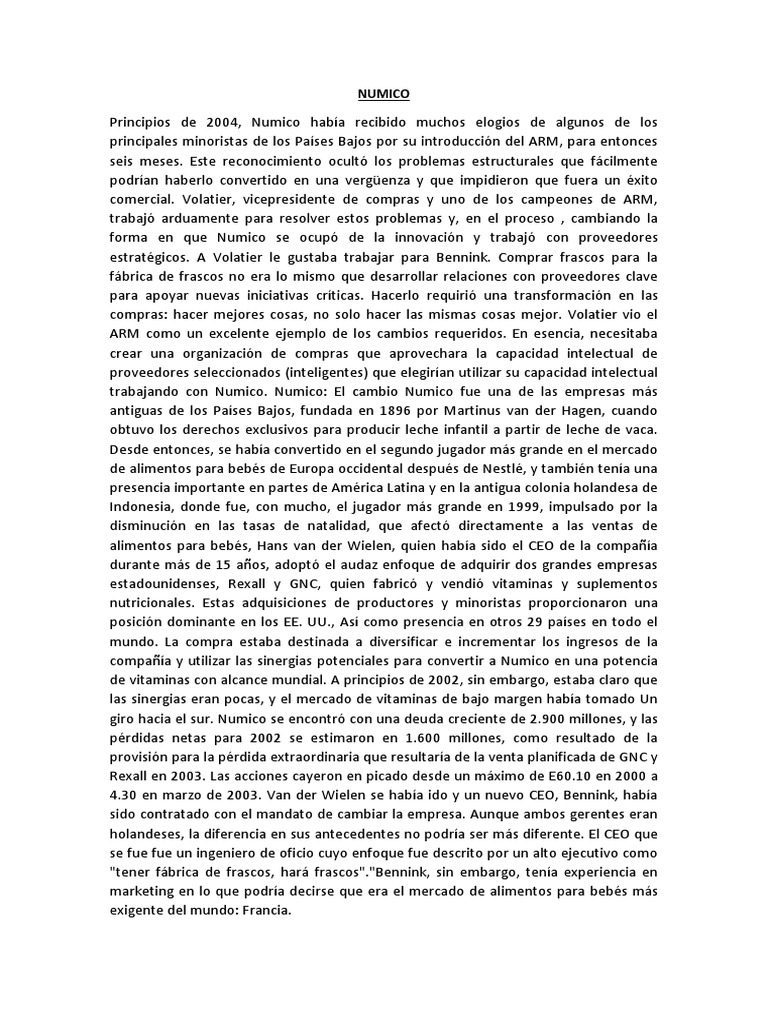 Caso Numico | PDF | Hacerse un nido | Alimentos