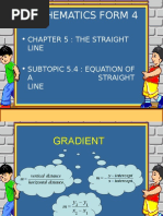 Mind Map Straight Line | PDF | Slope | Line (Geometry)