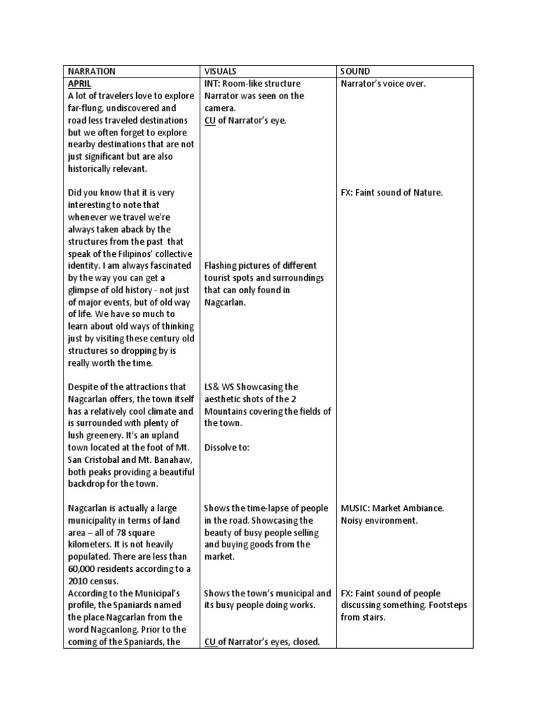 Documentary Script Final | PDF