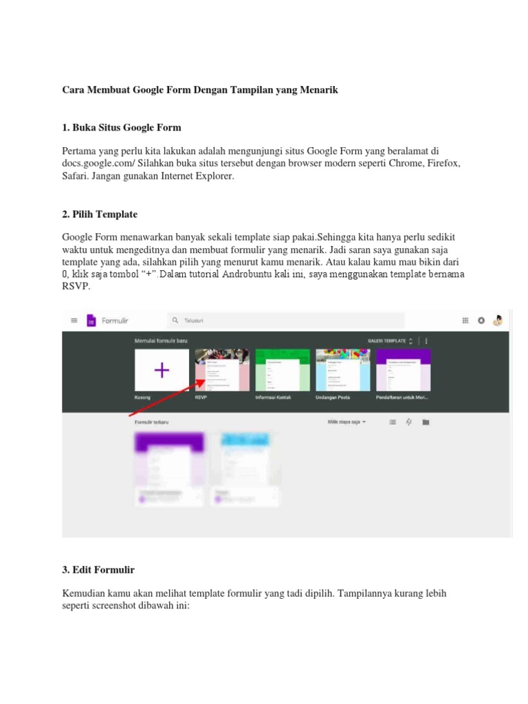 Cara Membuat Google Form Dengan Tampilan Yang Menarik | PDF