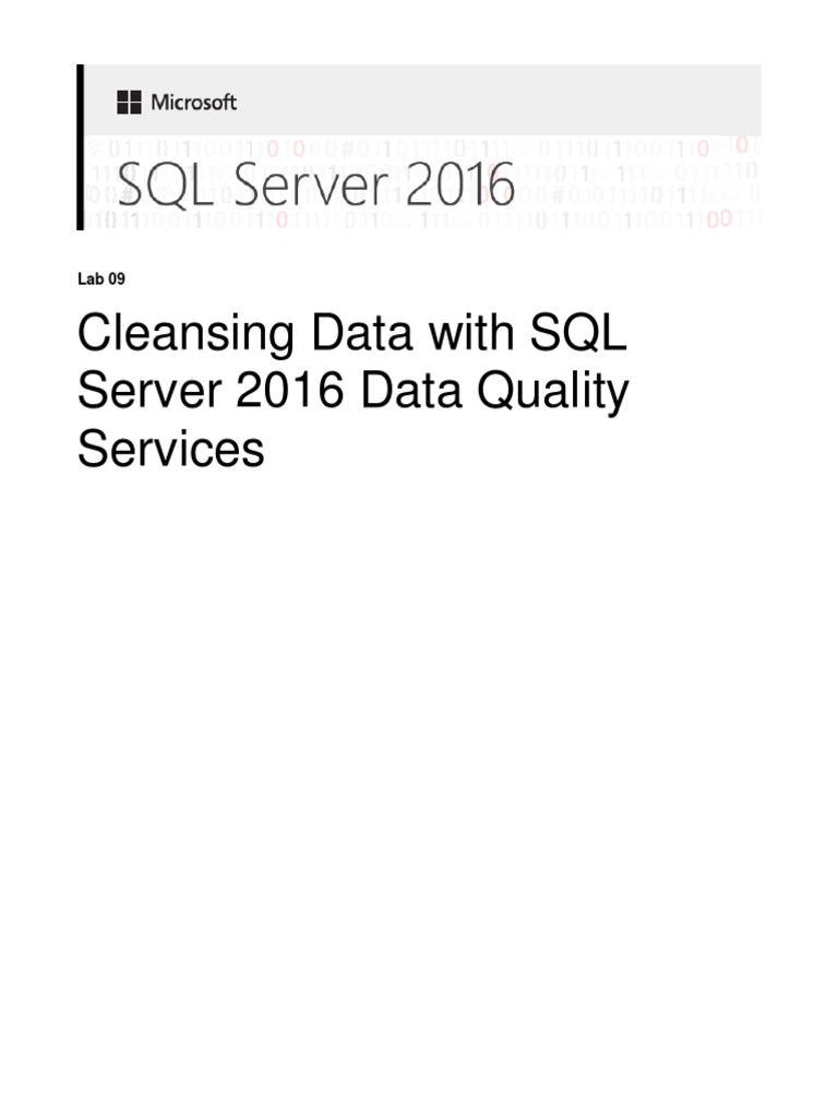 Cleansing Data With SQL Server 2016 Data Quality Services | PDF ...