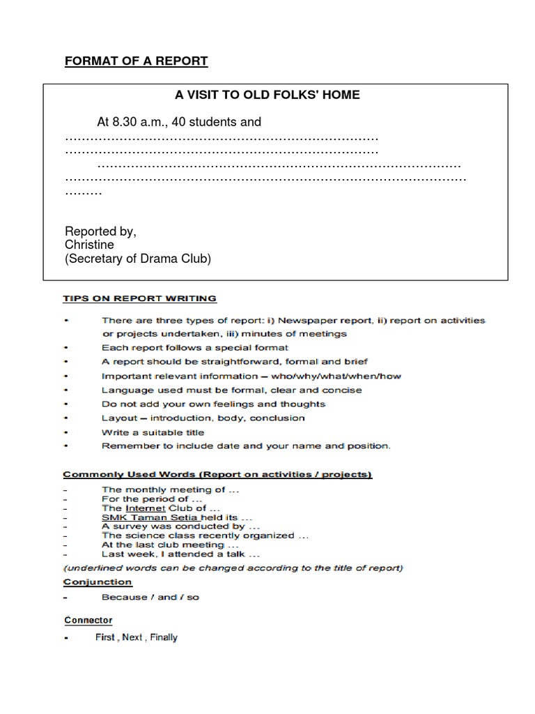 Format of A Report | PDF | Sports | Leisure