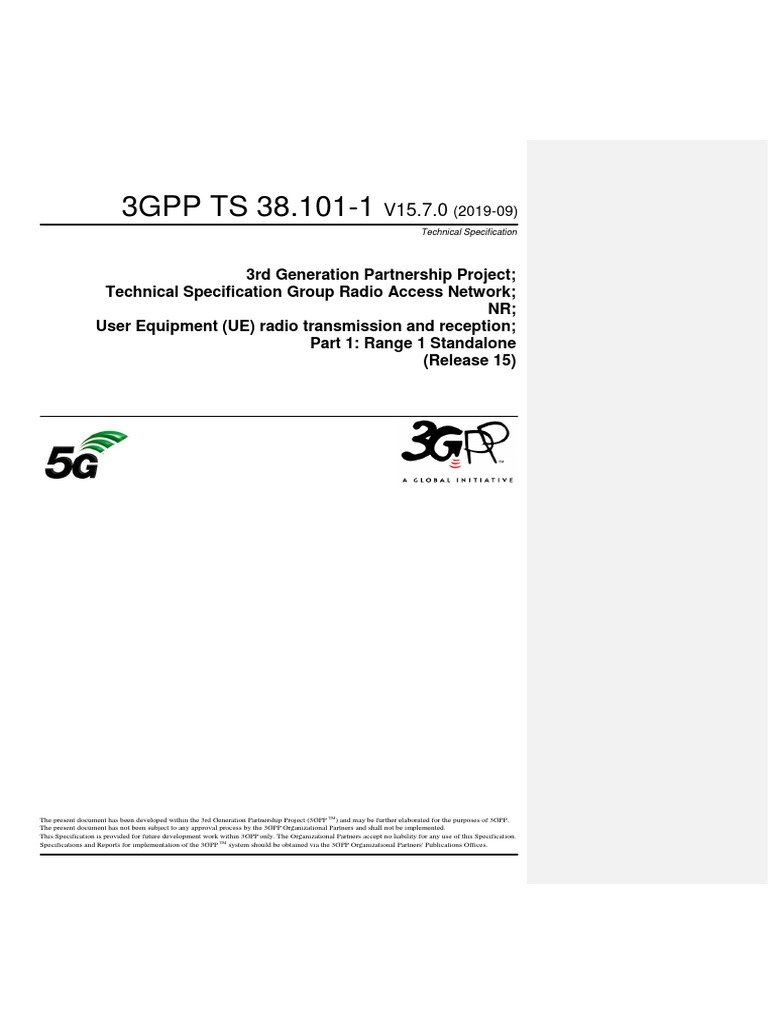 NR - User Equipment Radio Transmission & Reception | PDF | 3 Gpp ...
