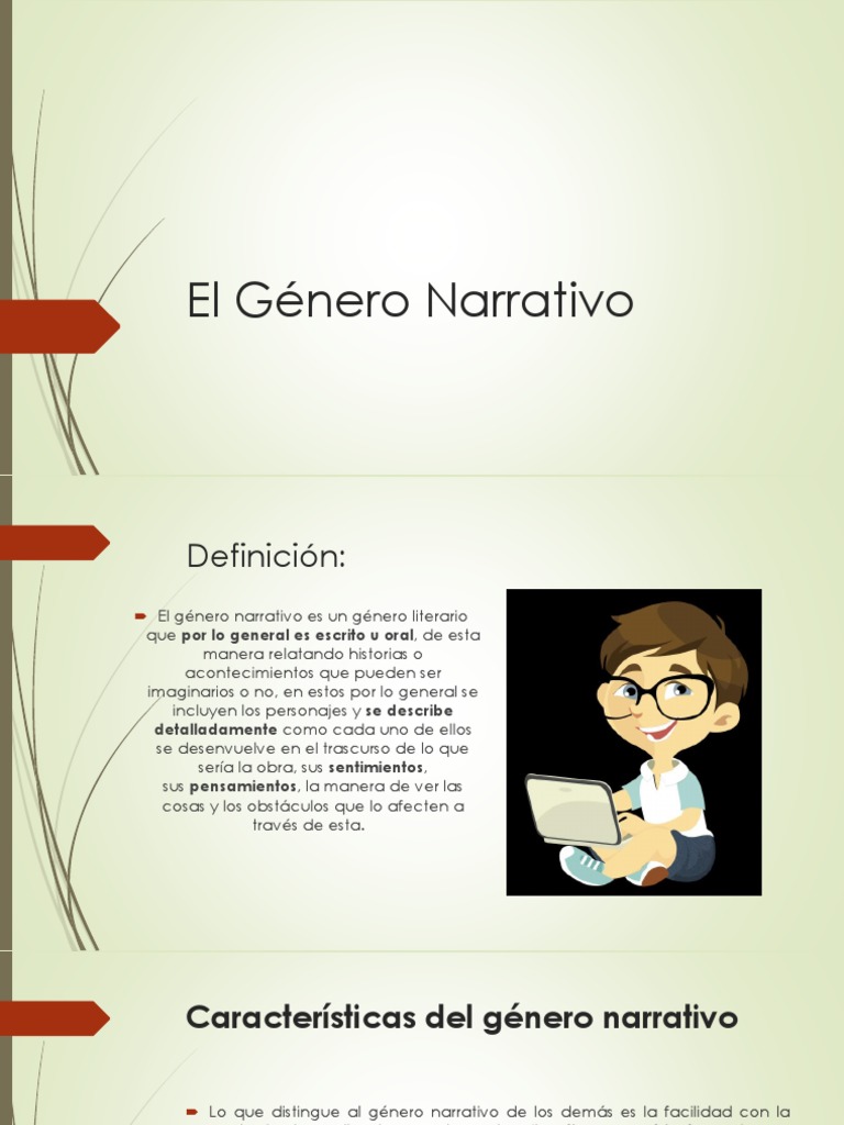 El Género Narrativo | PDF | Narración | Narrativa