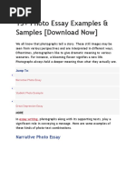 Inspiring Photo Essay Ideas and Examples | PDF | Essays | Photo ...