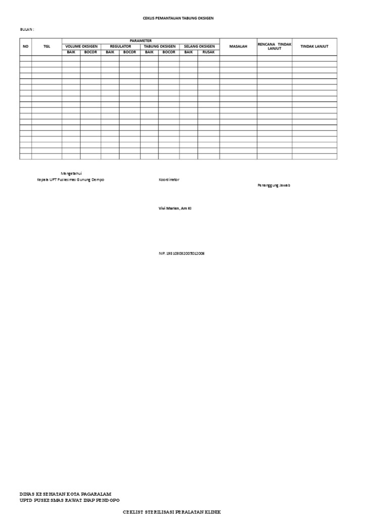 Checklist Apar Pertahun | PDF