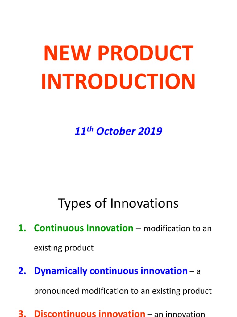 New Product Introduction | PDF