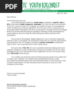 Sample Camp Invitation Letter | PDF | Wellness | Lifestyle