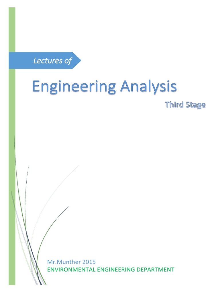 Engineering Analysis 1 PDF Filename | PDF | Ordinary Differential ...