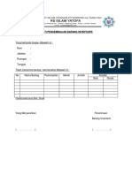 Contoh Form Peminjaman Barang Inventaris Kantor 02 | PDF