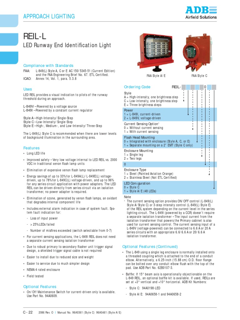 2086 - REIL L - L 849A C E - LED Runway End Identification Light | PDF ...