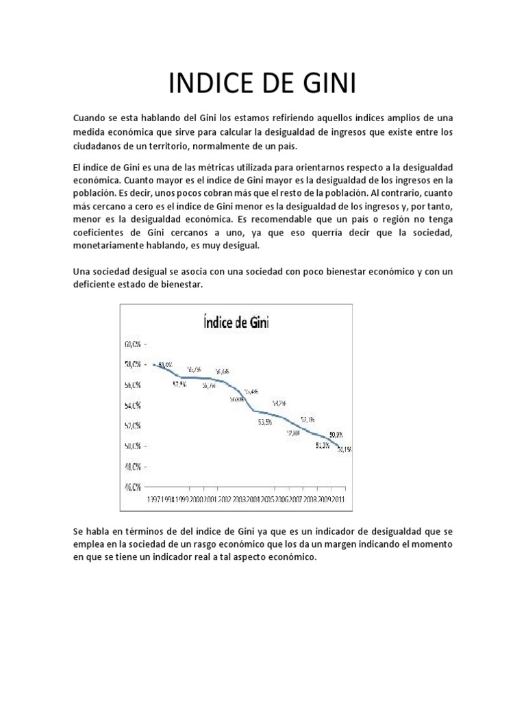 Indice de Gini | Desigualdad social | Clase y desigualdad