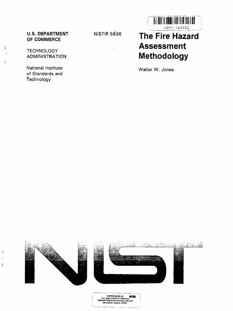 NIST Fire Hazard Assess Methodology | PDF | National Institute Of ...