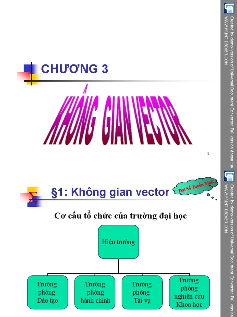 Khong Gian Vecto HUST | PDF