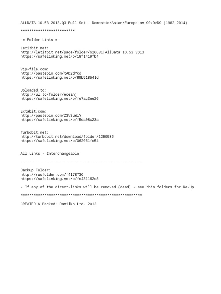 ALLDATA 10.53 Free Download Link | PDF