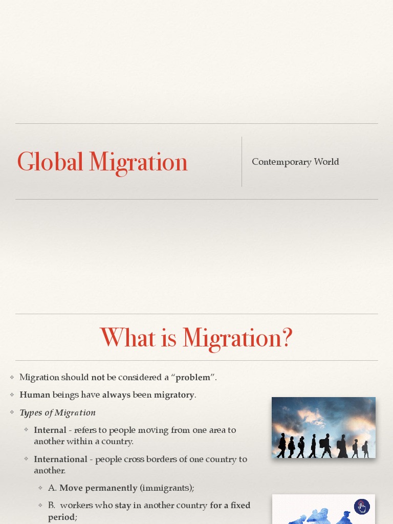 Global Migration: Contemporary World | PDF | Remittance | Immigration