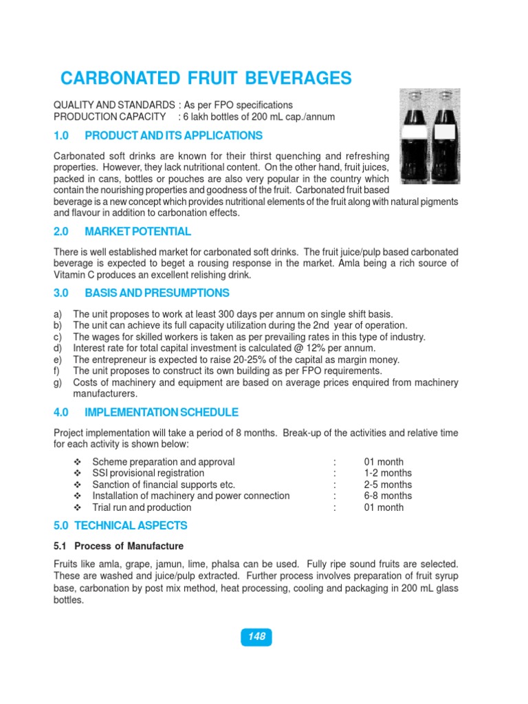 Carbonated Fruit Beverages | PDF | Drink | Expense