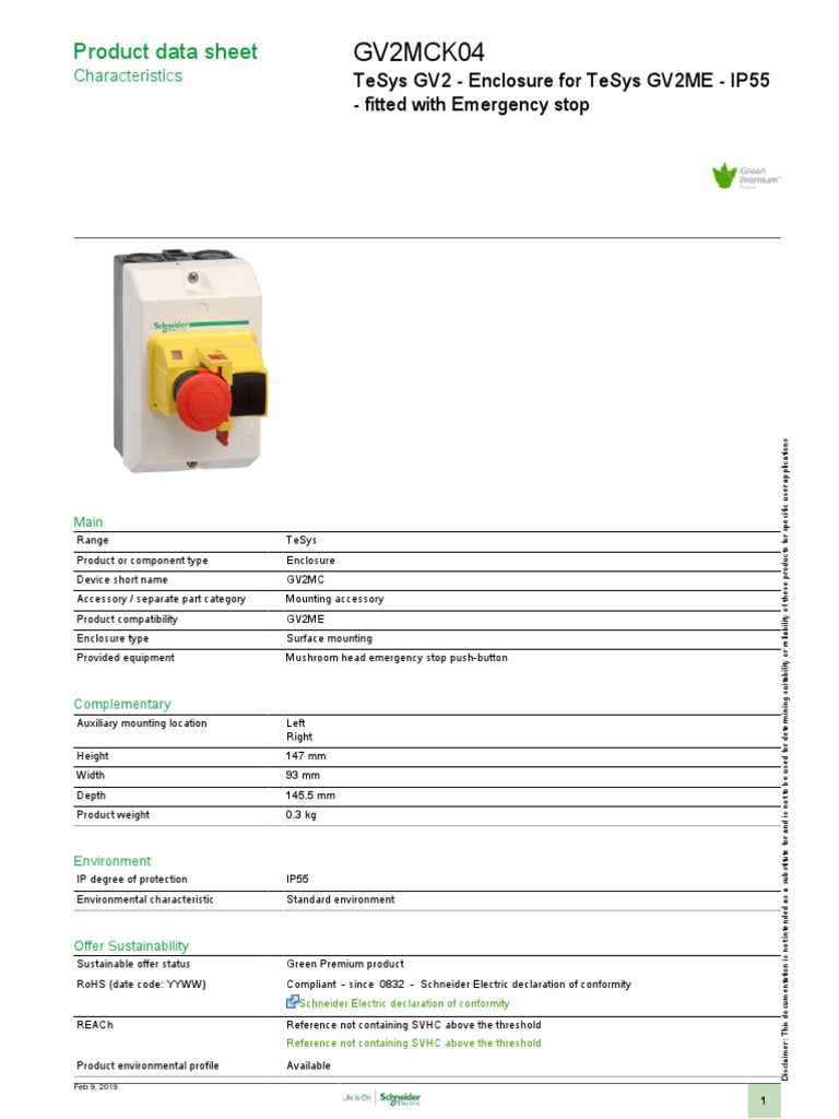 Motor Starter Combinations - GV2MCK04 | PDF