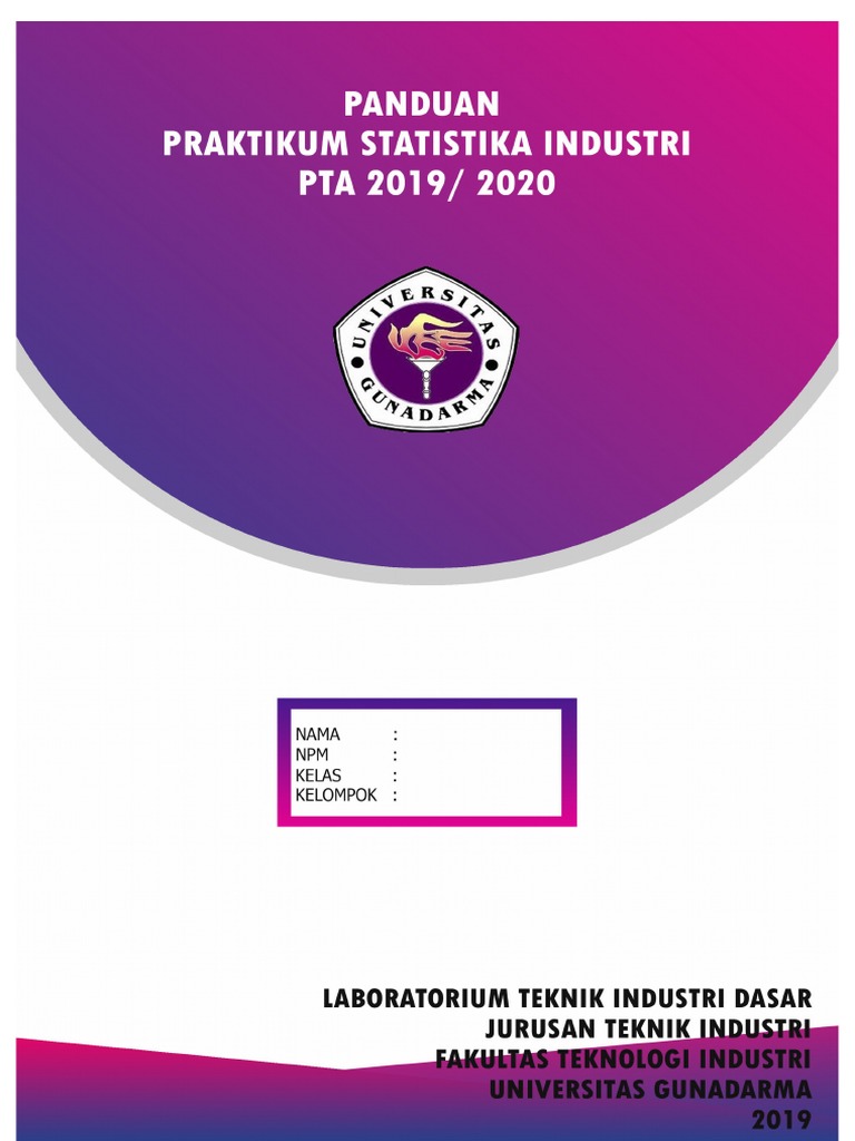 Panduan Praktikum Statistika Industri 2019 | PDF