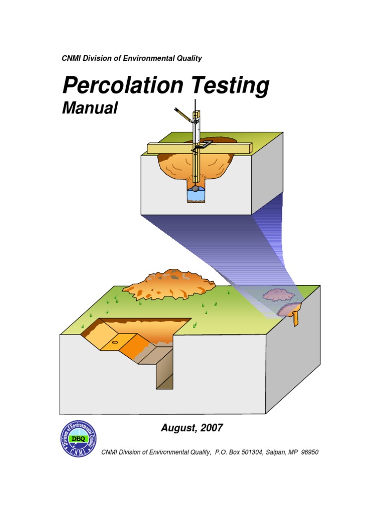CNMI Percolation Testing Manual | PDF | Septic Tank | Groundwater