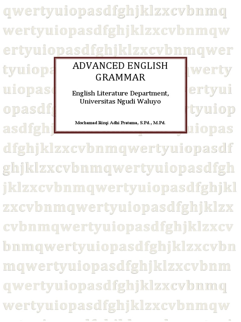 Handout Advanced English Grammar | PDF | Subject (Grammar ...