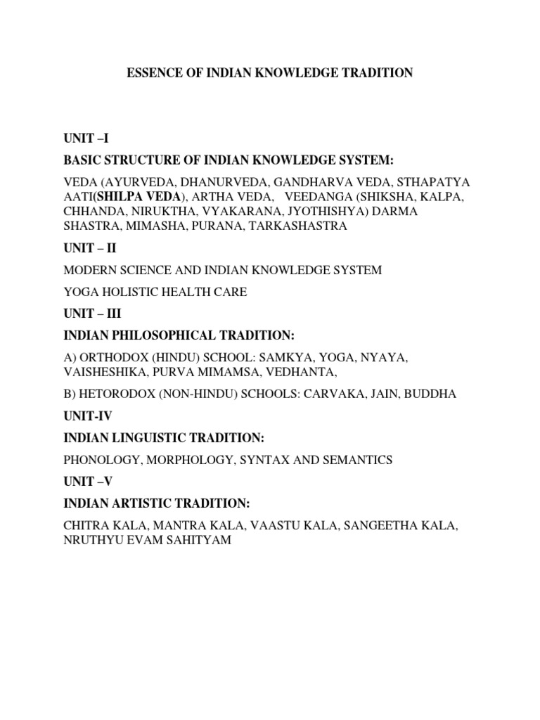 Indian Tradition. | PDF | Vedas | Ayurveda