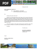 Letter To Request GYM | PDF