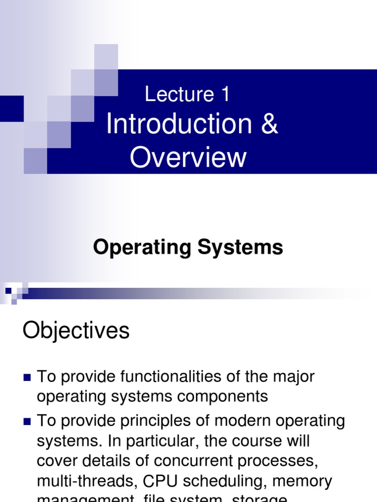 Introduction &: Operating Systems | Download Free PDF | Process (Computing) | Operating System