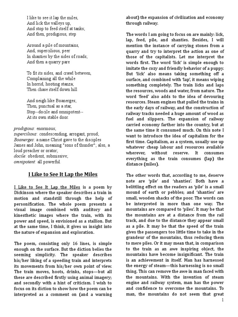 Analysis of I Like To See It Lap The Mil | PDF | Capitalism | Rail ...