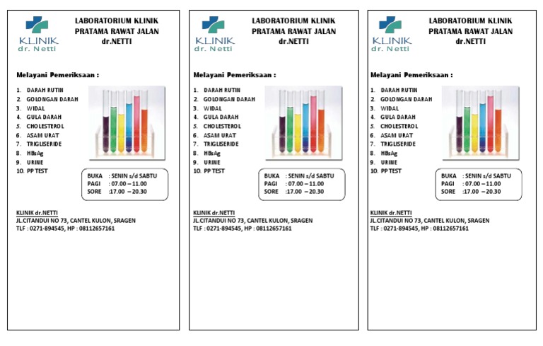 Brosur Laboratorium | PDF