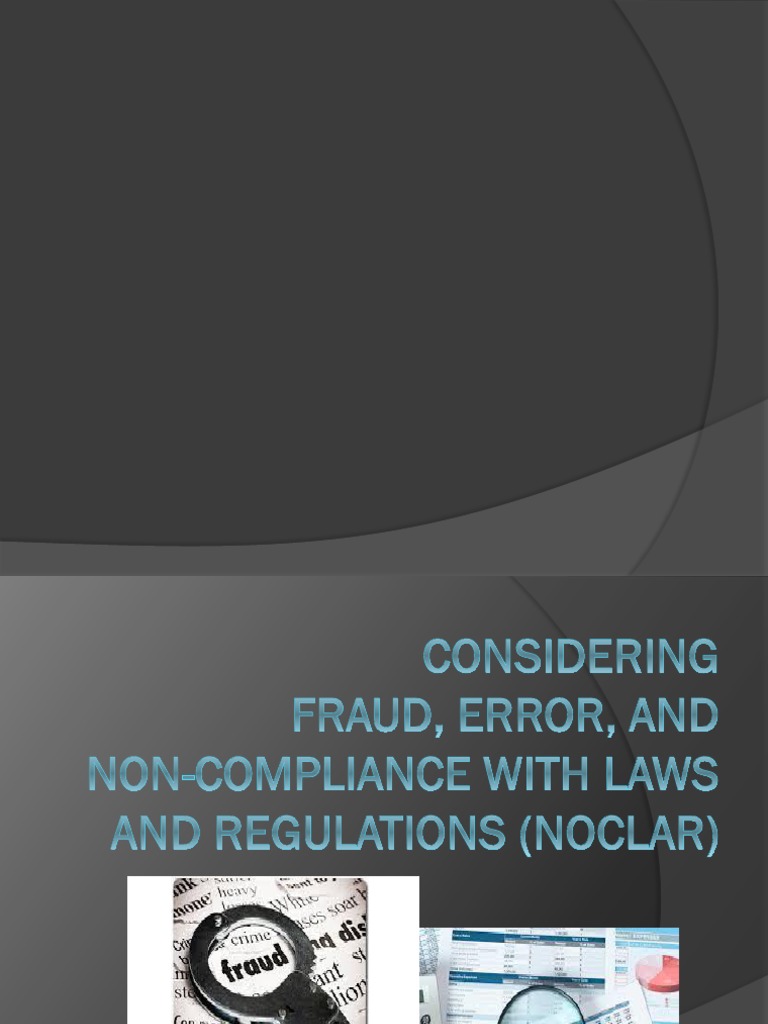Fraud Error Noclar | PDF | Fraud | Audit