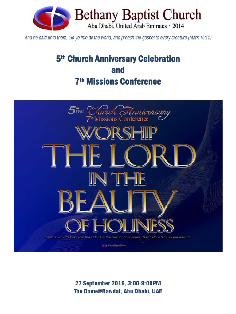 5th Church Anniversary Programme Draft | PDF | Christian Church | Jesus