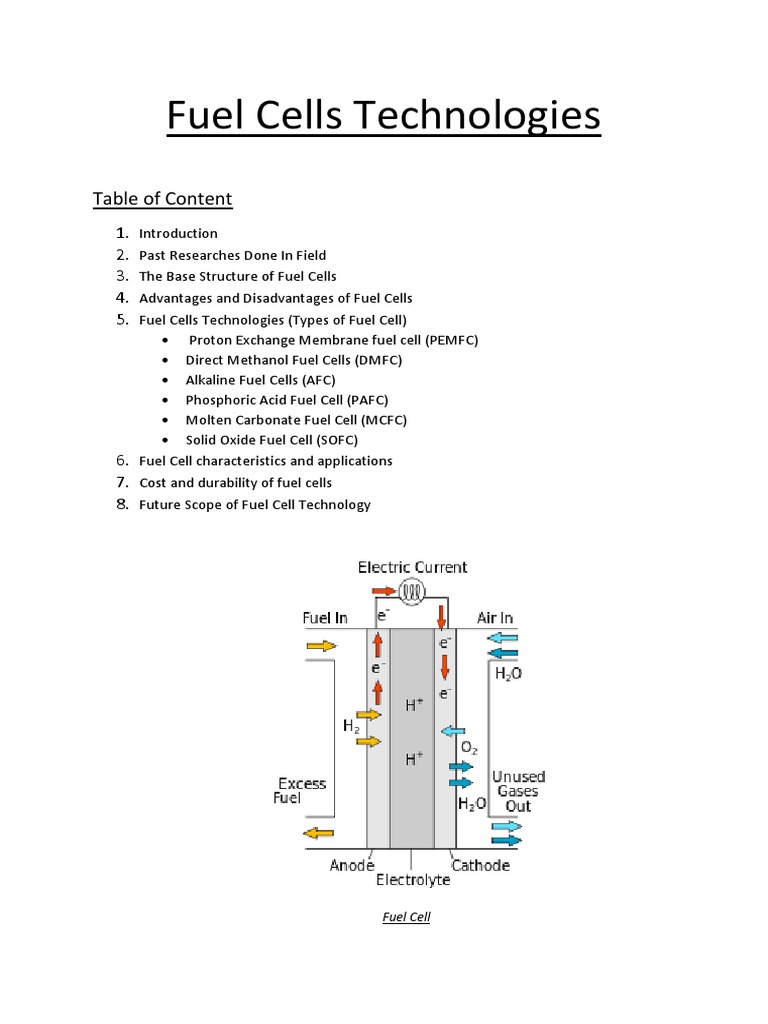 Fuel Cells Technologies: Table of Content | PDF | Fuel Cell | Solid ...