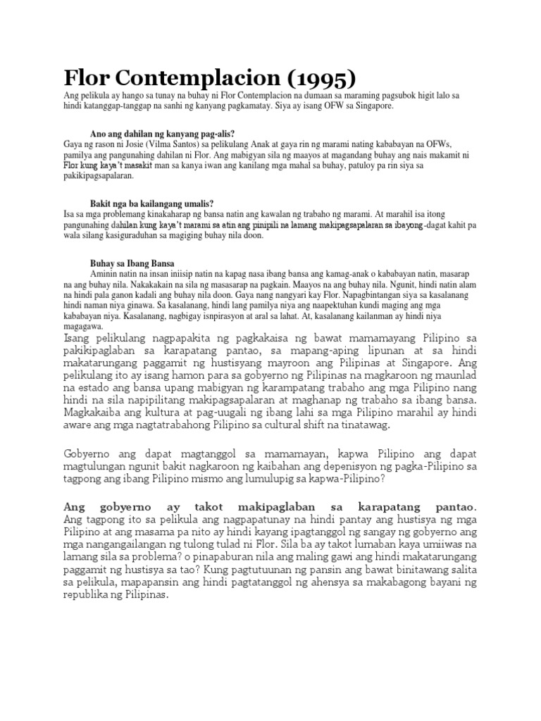 Flor Contemplacion | PDF