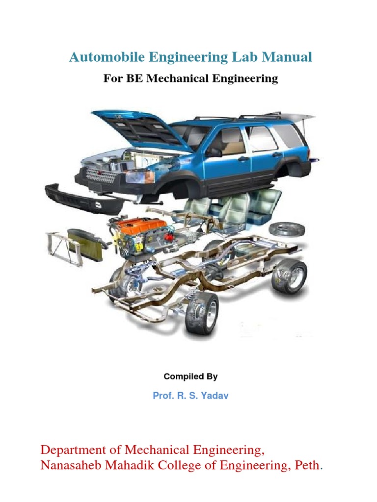 KLE Automobile Engineering Lab Manual | PDF | Transmission (Mechanics ...