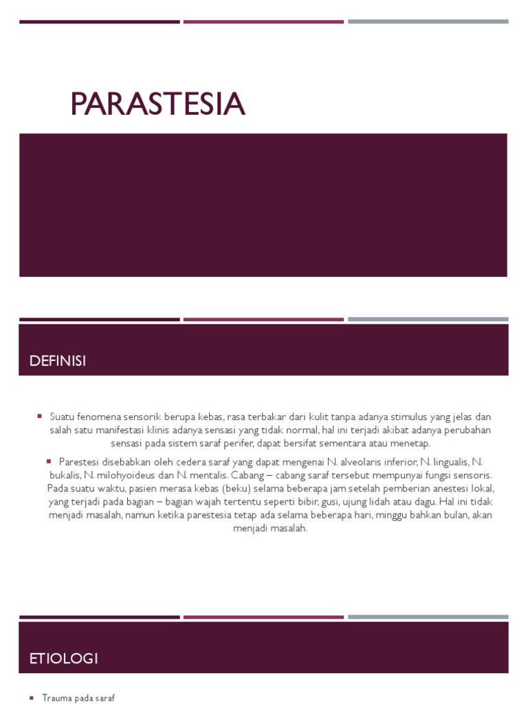 Parastesia | PDF