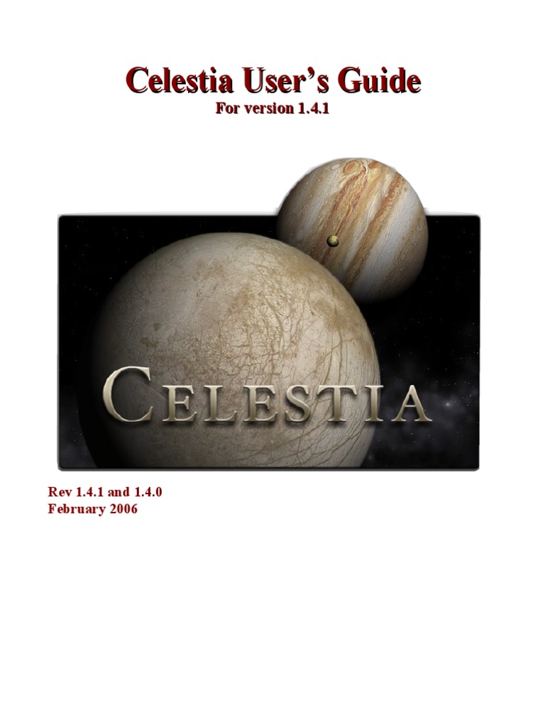 Celestia User's Guide | PDF | Linux Distribution | Computer Graphics