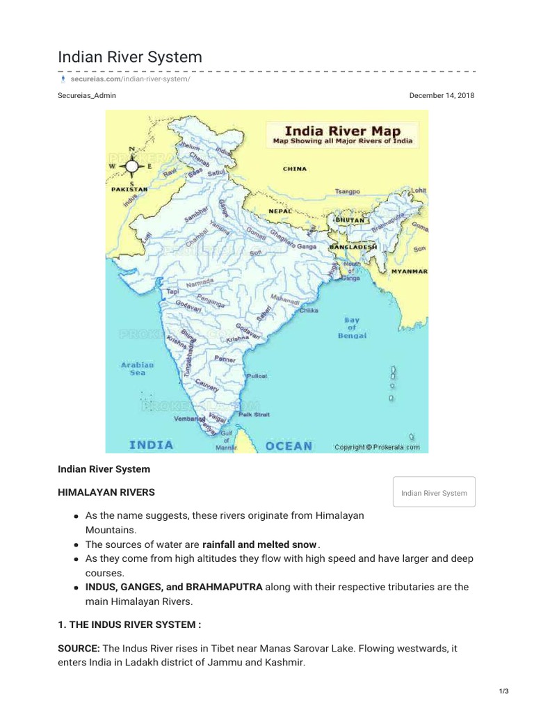 Indian River System | PDF | Indus River | Himalayas