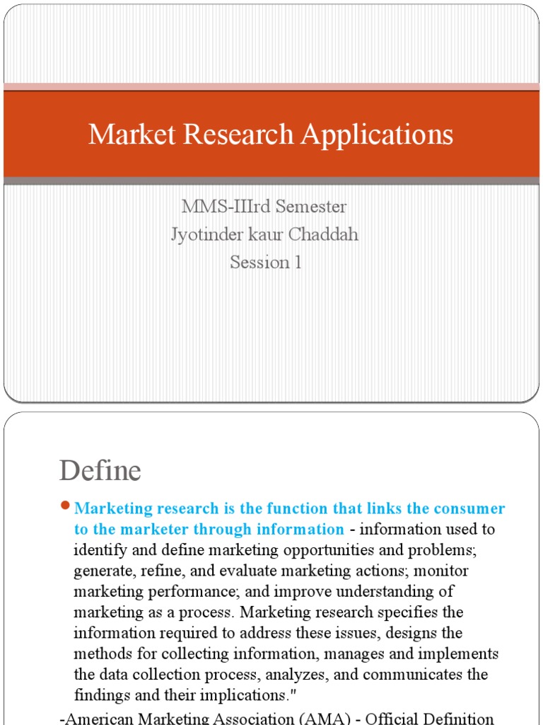 Market Research Applications 2010 Lecture 1 | PDF | Business | Marketing