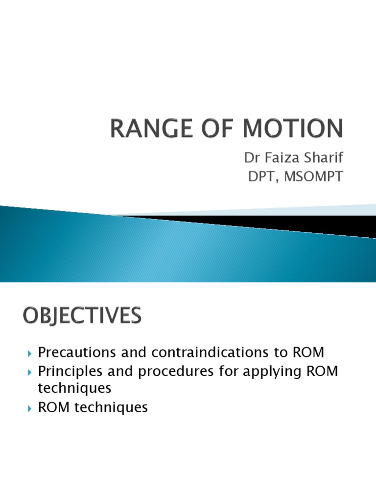 ROM Techniques and Patient Care Guide | PDF | Muscle | Force