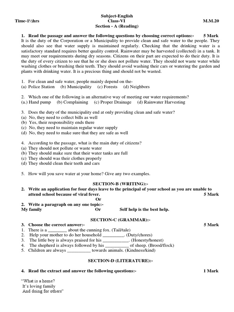 Worksheet | PDF | Drinking Water | Fresh Water