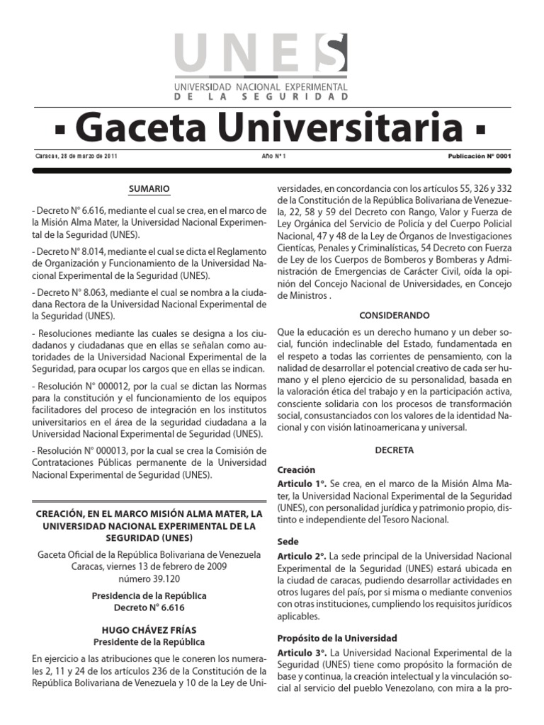 Creación UNES forma seguridad | PDF | Justicia | Crimen y violencia
