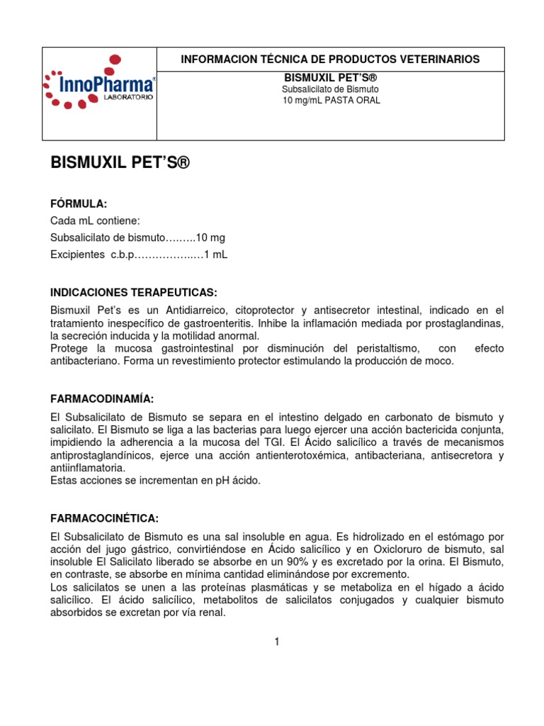 Bismuxil | PDF | Farmacocinética | Drogas