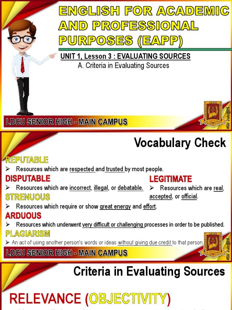 Unit 1, Lesson 3: Evaluating Sources | PDF | Wikipedia | Communication